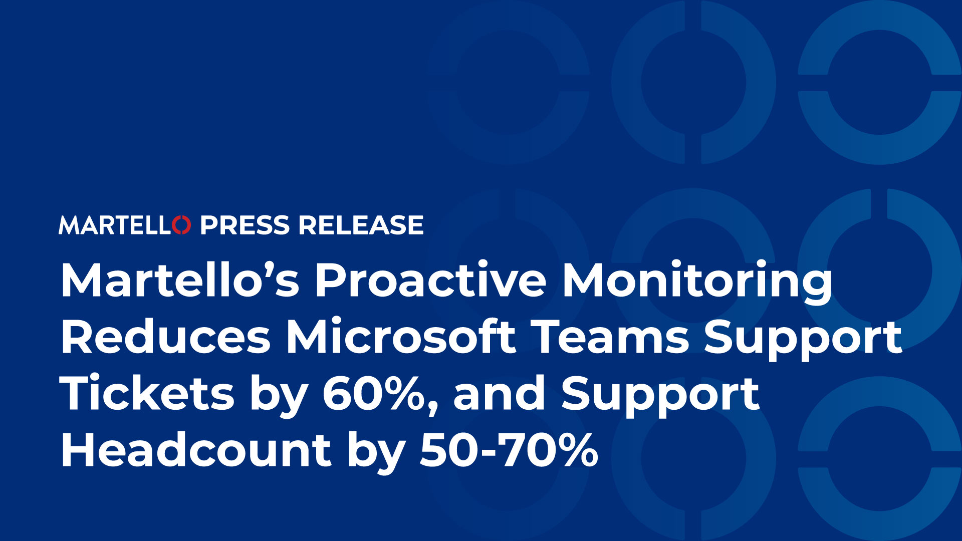 Martello's Proactive Monitoring Reduces Microsoft Teams Support Tickets by 60%, and Support ...